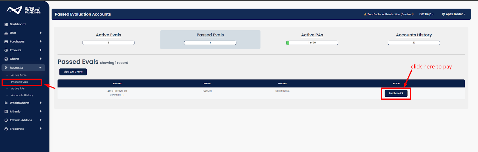 Apex Trader Funding Dashboard - Apex Trader Funding