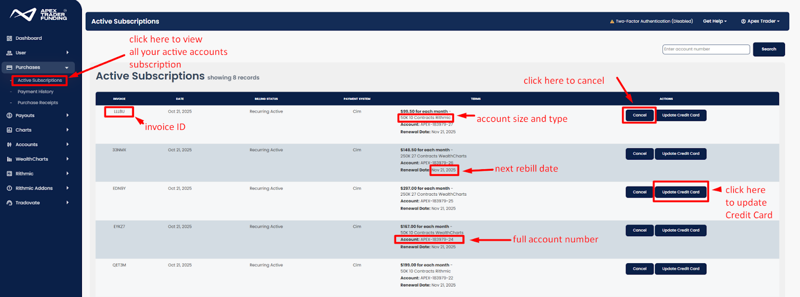 Legacy Subscription Cycles, Fees Breakdown, and Renewals - Apex Trader ...