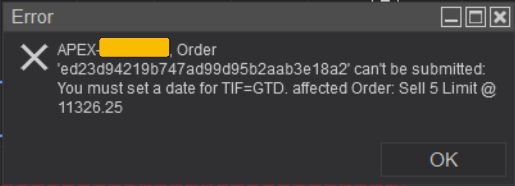Error Messages and How To Fix Them - Apex Trader Funding